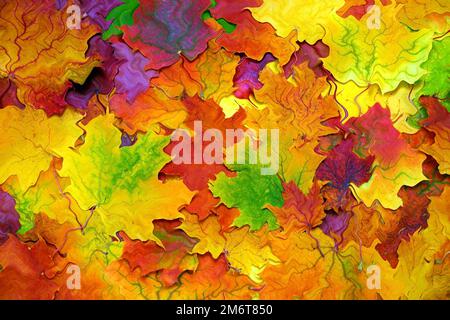 Autumn yellow leaves natural abstract defocused background Stock Photo ...