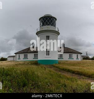 A vertical view of the St Bees Ligthouse in northern England Stock ...