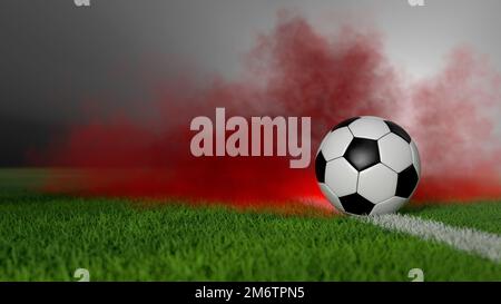 Football Red Smoke Stock Photo - Alamy