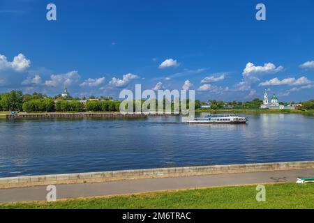 Landscape with Volga river, Tver, Russia Stock Photo - Alamy
