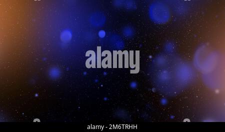 Blue colorful starry sky, horizontal galaxy background banner Stock ...