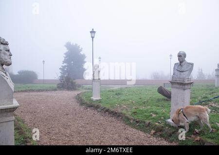 View of Janiculum Promenade in Rome shrouded in fog (Photo by Matteo ...