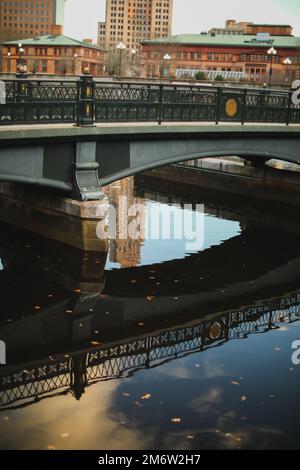 Providence Rhode Island buildings rivers bridges church street water ...