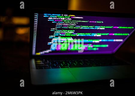 PC screen where the program is reflected Stock Photo - Alamy