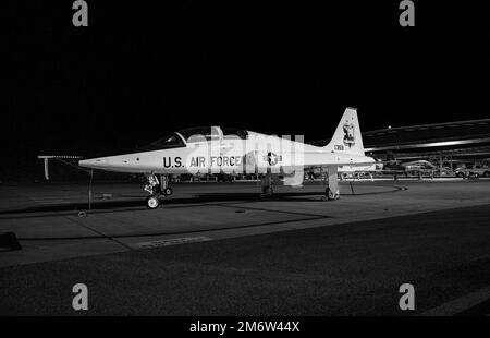A T-38 Talon sits on the flightline at Laughlin Air Force Base, Texas ...