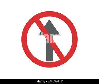 Arrow straight ahead on this street Stock Vector Image & Art - Alamy