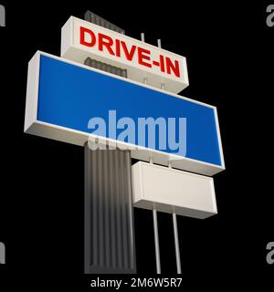 Retro drive in sign Stock Photo - Alamy
