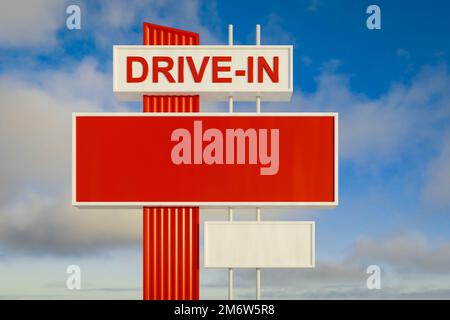 Retro drive in sign Stock Photo - Alamy