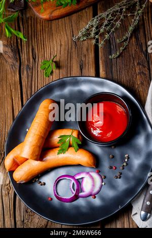 Delicious warm ham bockwurst Stock Photo - Alamy