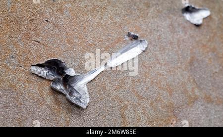 Shell Hole in Armour Plate from a warship Stock Photo - Alamy