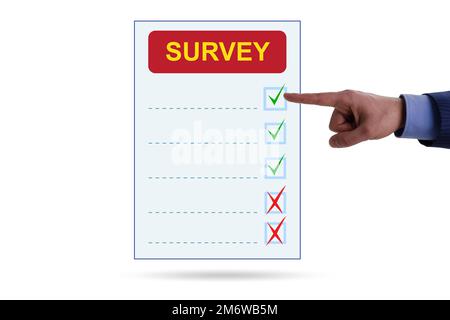 Survey questionnaire with the tick boxes Stock Photo - Alamy