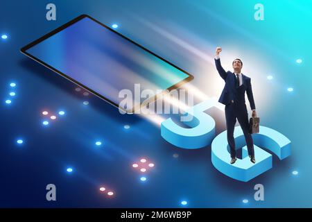 5G technology telecommuications concept - isometric Stock Photo - Alamy