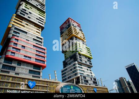 Doha, Qatar - October 6, 2022: Regus Lusail Twin Towers Stock Photo - Alamy