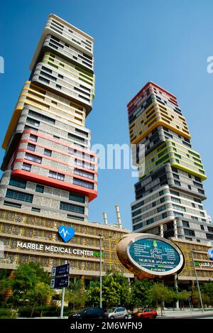Doha, Qatar - October 6, 2022: Regus Lusail Twin Towers Stock Photo - Alamy