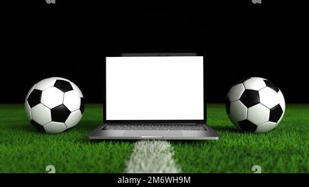 Football Notebook Green Lawn Stock Photo - Alamy
