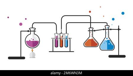 Illustration of chemistry laboratory instruments set Stock Vector Image ...