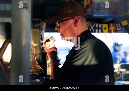 PHILIPPINE SEA (May 7, 2022) Lt. Samuel Weaver, from Damascus, Md ...