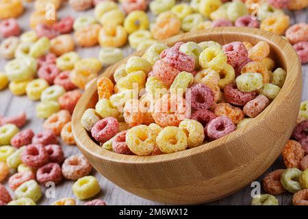 A background of a delicious and popular morning breakfast cereal Stock ...