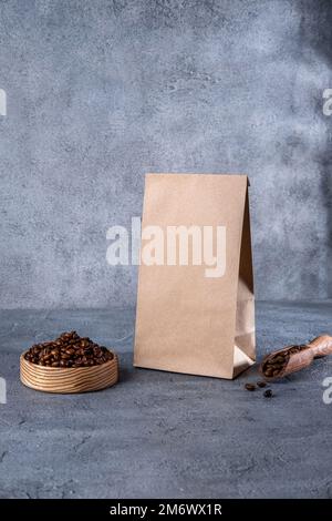 Coffee identity branding mockup set top view with retro filter effect ...