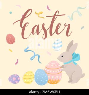 Happy Easter 2019 background vector Stock Vector Image & Art - Alamy