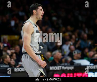 Boulder, CO, USA. 5th Jan, 2023. Colorado Buffaloes guard Ethan Wright ...