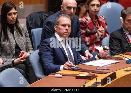 Ambassador Gilad Erdan of Israel attends Security Council meeting on ...