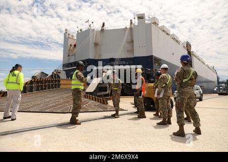 Soldiers assigned to the 258th Movement Control Team, Division ...