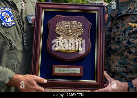 U.S. Marine Corps Col. Shawn Basco, right, commanding officer, Marine ...
