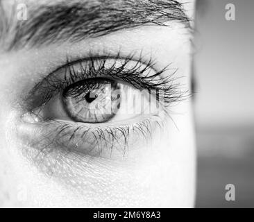 macro photography of a female eye. Human eye texture. eye pupil. Human ...