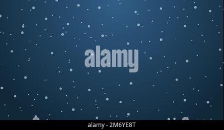 White snow falling on sky blue background seamless pattern. Flat style ...