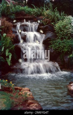 Artificial Walter Falls With Rocks & Wooden Bridge, Bombay, Maharashtra ...