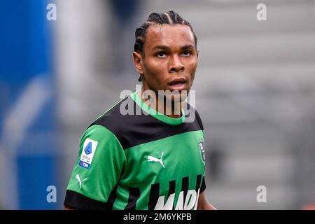 Armand Lauriente of US Sassuolo in action during the Serie A football ...