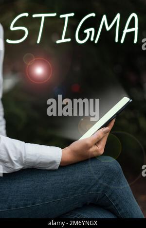 Writing displaying text Stigma. Business concept feeling of disapproval ...