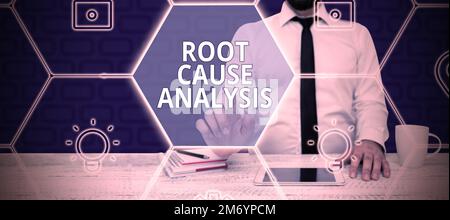 Handwriting text Root Cause Analysis, Concept meaning Method of Problem Solving Identify Fault ...