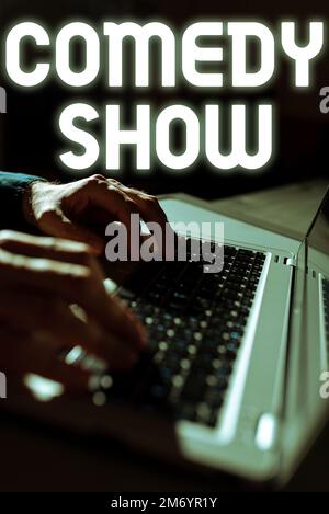 Conceptual caption Comedy Show. Word for Funny program Humorous Amusing ...