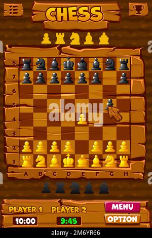 Chess game UI, interface and button set Stock Vector Image & Art - Alamy