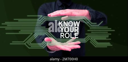 Conceptual display Know Your Role. Business concept Be clear of one ...