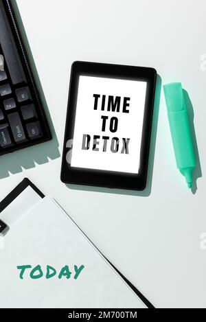 Conceptual display Time To Detox, Word Written on Moment for Diet ...