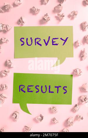 Writing displaying text Survey Results, Conceptual photo result of ...