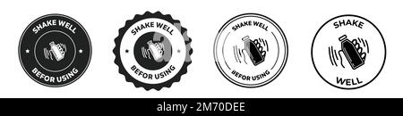 Shake well before using icon set. Spray bottle or aerosol with arrows ...