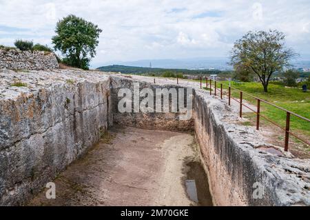 Roman cistern, 350 cu m capacity rainwater was led along two channels ...