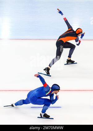 HAMAR, NORWAY - JANUARY 7: David Bosa of Italy competing on the Men's ...