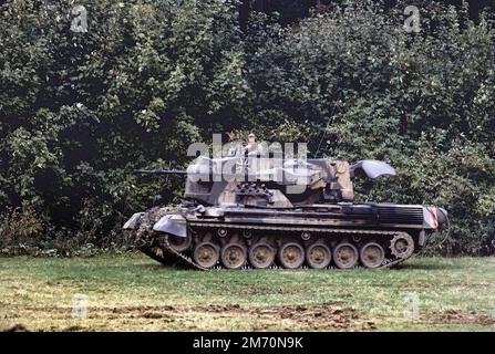 Antiaircraft self-propelled gun "Gepard" during NATO exercises in Germany Stock Photo - Alamy
