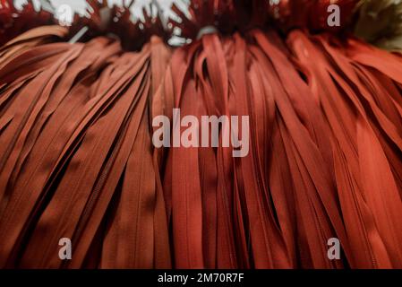 production of women's summer clothes; manufacturing process at a light ...