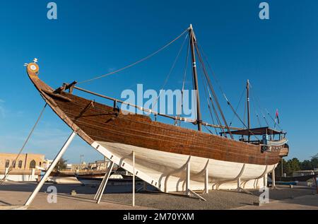 Fatah Al- Khair, traditional Omani dhow ship, Sur Maritime Museum, Oman ...