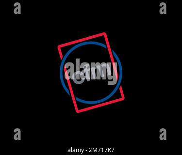 CFM International, rotated logo, black background B Stock Photo - Alamy