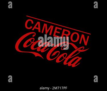 Cameron Coca Cola, Rotated Logo, Black Background Stock Photo - Alamy