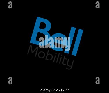 Bell Mobility, rotated logo, black background Stock Photo - Alamy