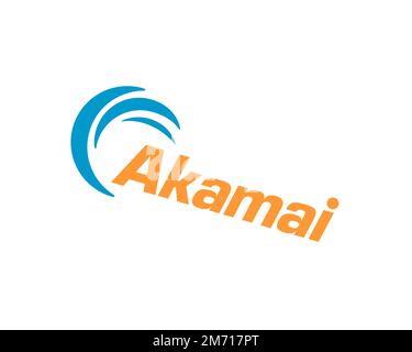 Akamai Technologies, rotated logo, white background Stock Photo - Alamy