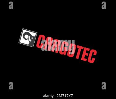 Cargotec, rotated logo, black background Stock Photo - Alamy